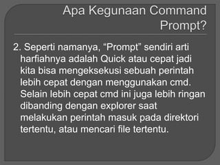 Contoh Perintah Command Prompt | PPTX