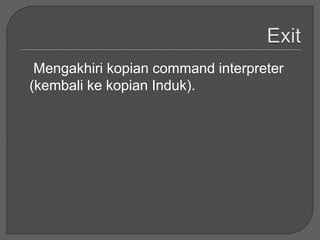 Contoh Perintah Command Prompt | PPTX