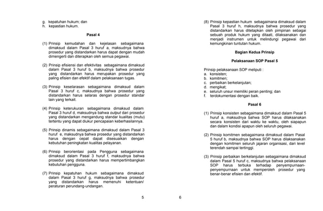 Contoh perkada ttg sop pemda | DOC