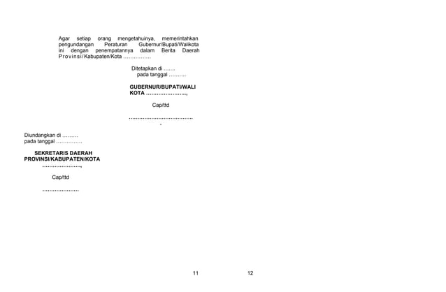 Contoh perkada ttg sop pemda | DOC