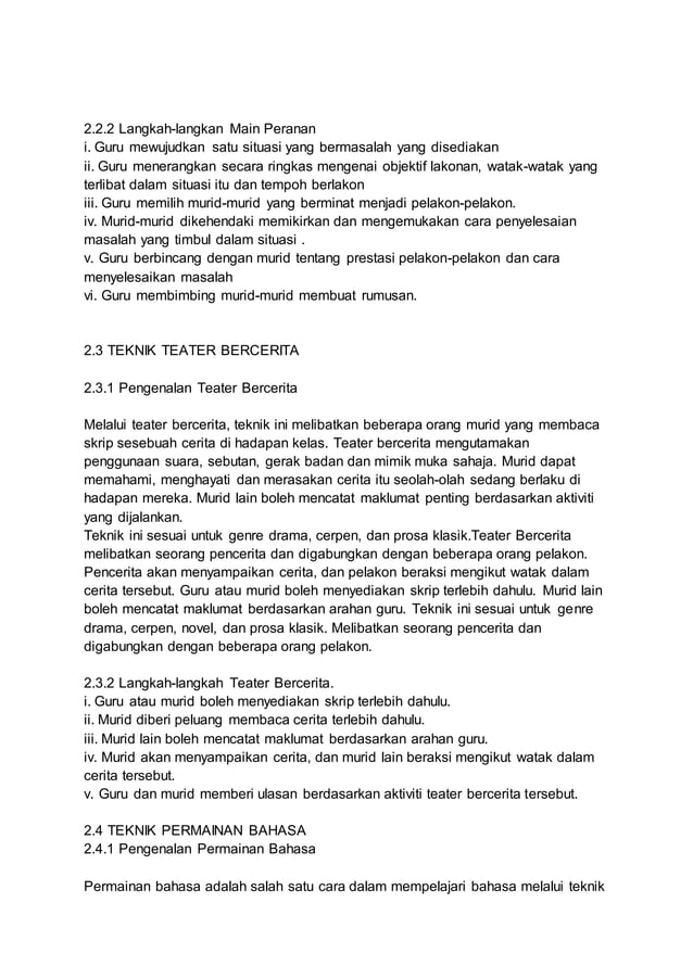 CONTOH PERMAINAN BAHASA | DOCX