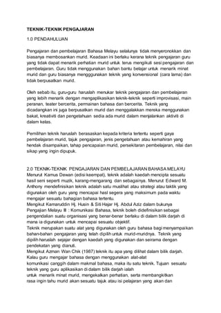 CONTOH PERMAINAN BAHASA | DOCX