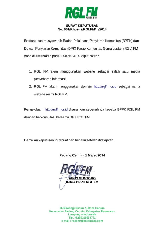 Contoh Permohonan Website Komunitas | PDF