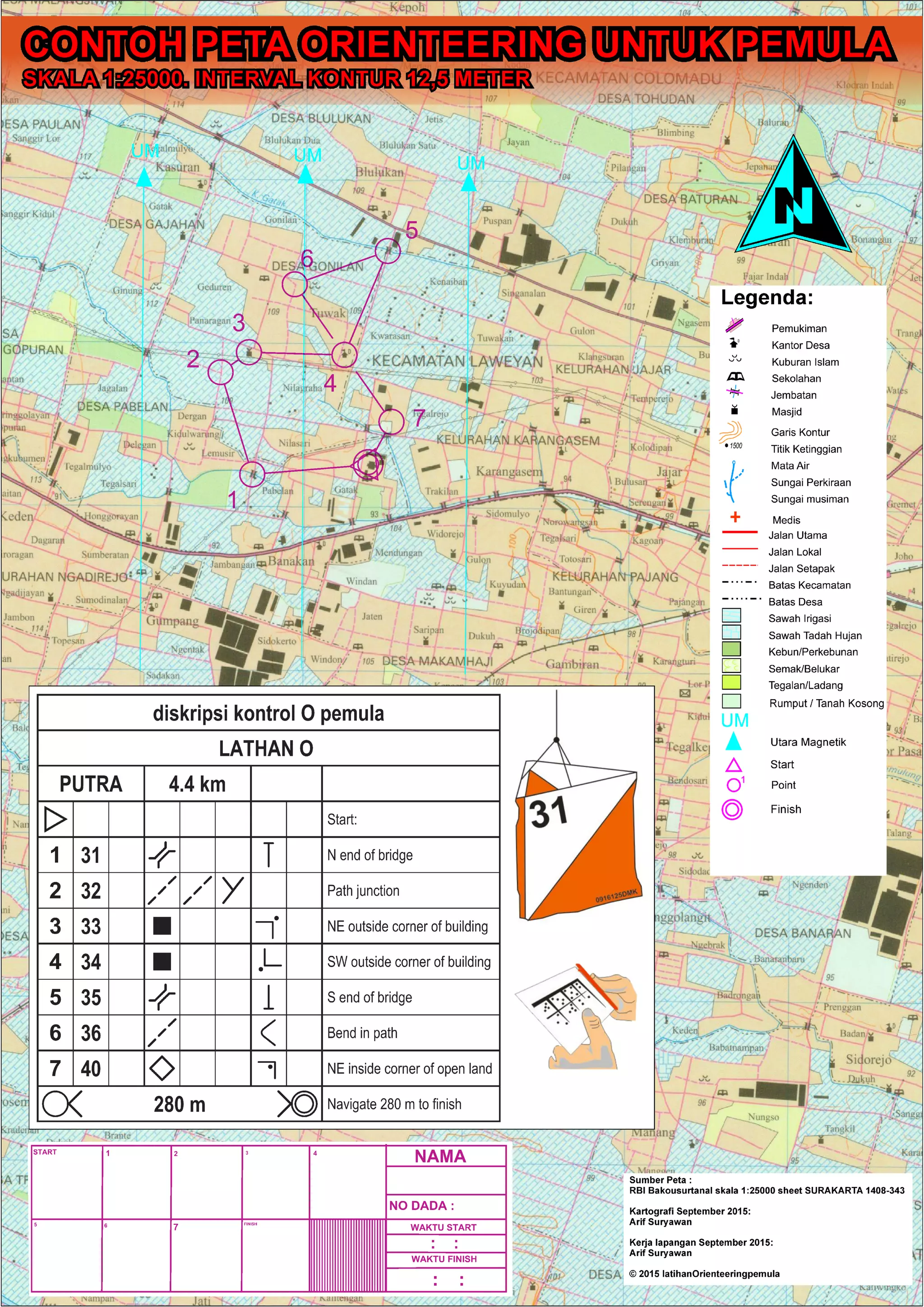 Contoh peta rbi untuk orienteering | PDF