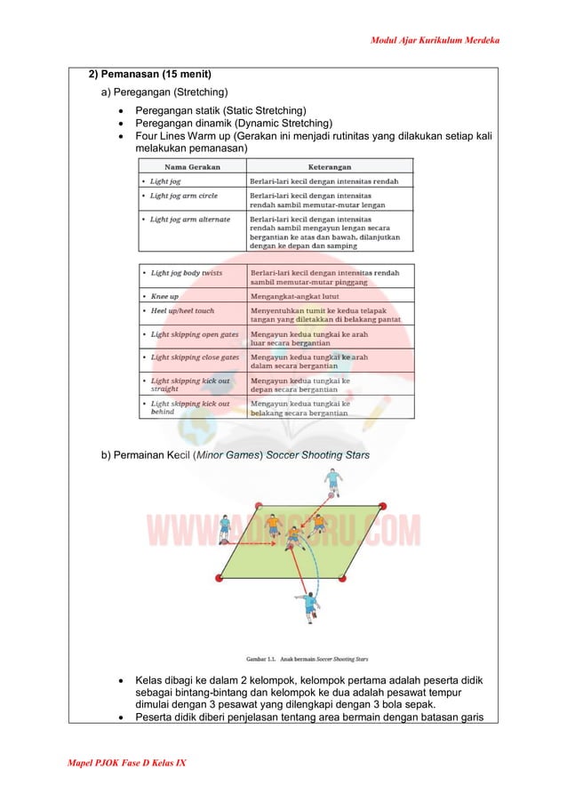 Modul Ajar PJOK Kelas 9 Kurikulum Merdeka | PDF