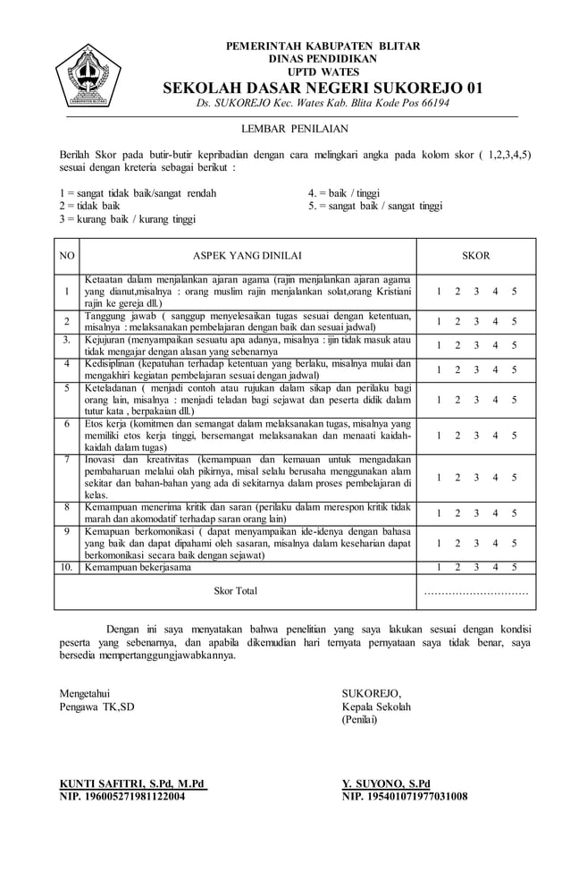 Contoh pkg untuk pengawas | PDF