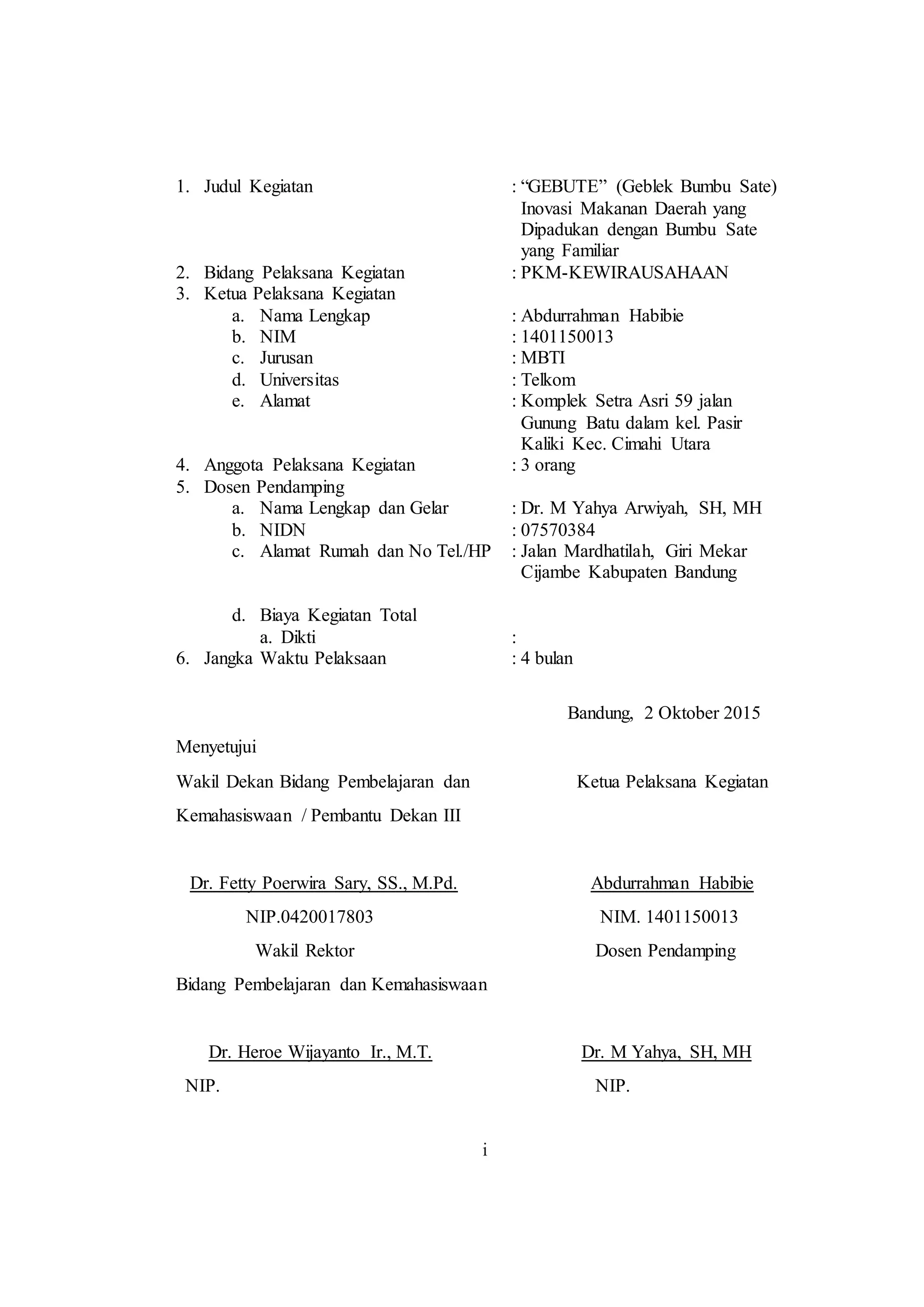 Contoh pkm | PDF