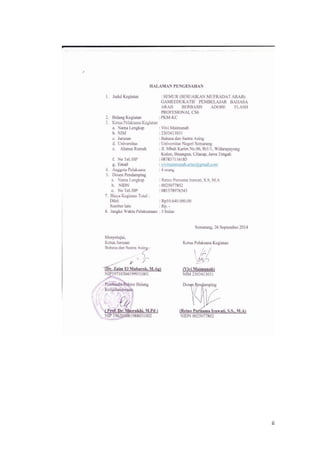 Contoh pkm kc lolos dikti 2014 | PDF