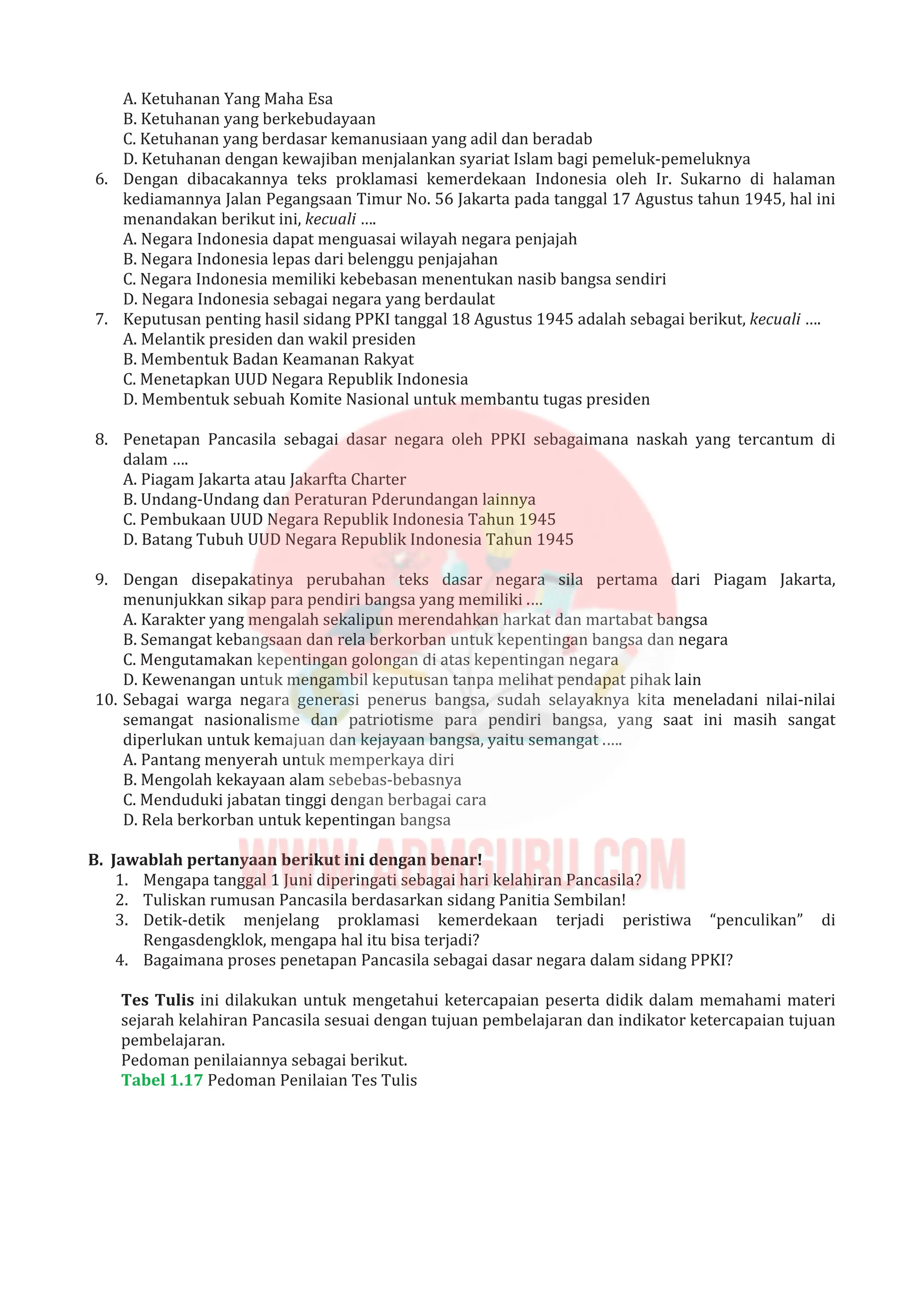 Modul Ajar PKN Kelas 7 Revisi 2024 Kurikulum Merdeka | PDF