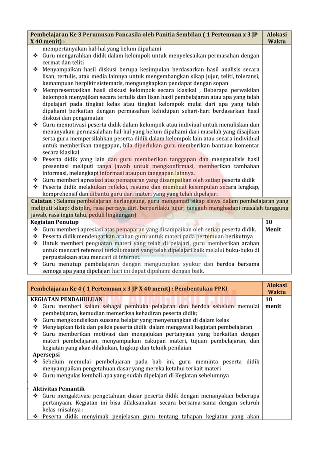 Modul Ajar PKN Kelas 7 Revisi 2024 Kurikulum Merdeka | PDF