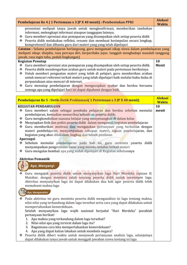 Modul Ajar PKN Kelas 7 Revisi 2024 Kurikulum Merdeka | PDF