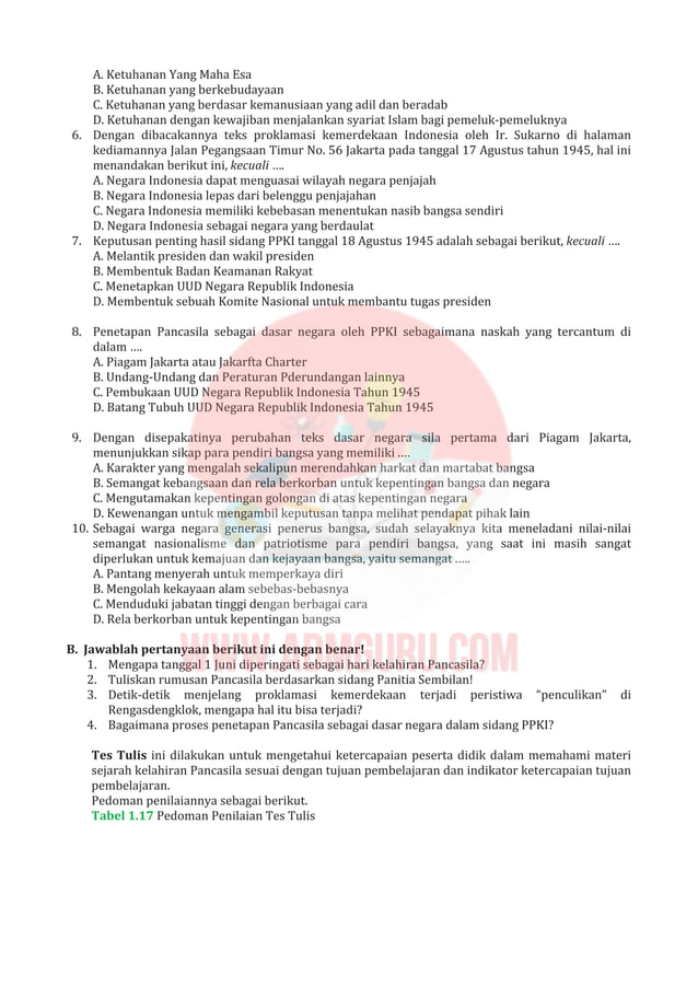 Modul Ajar PKN Kelas 7 Revisi 2024 Kurikulum Merdeka | PDF