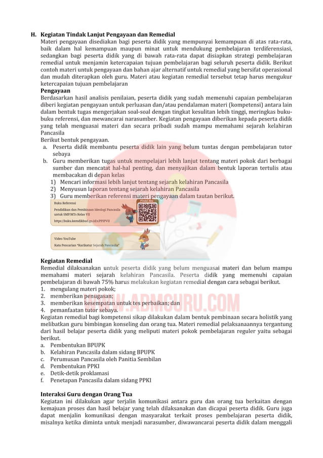Modul Ajar PKN Kelas 7 Revisi 2024 Kurikulum Merdeka | PDF