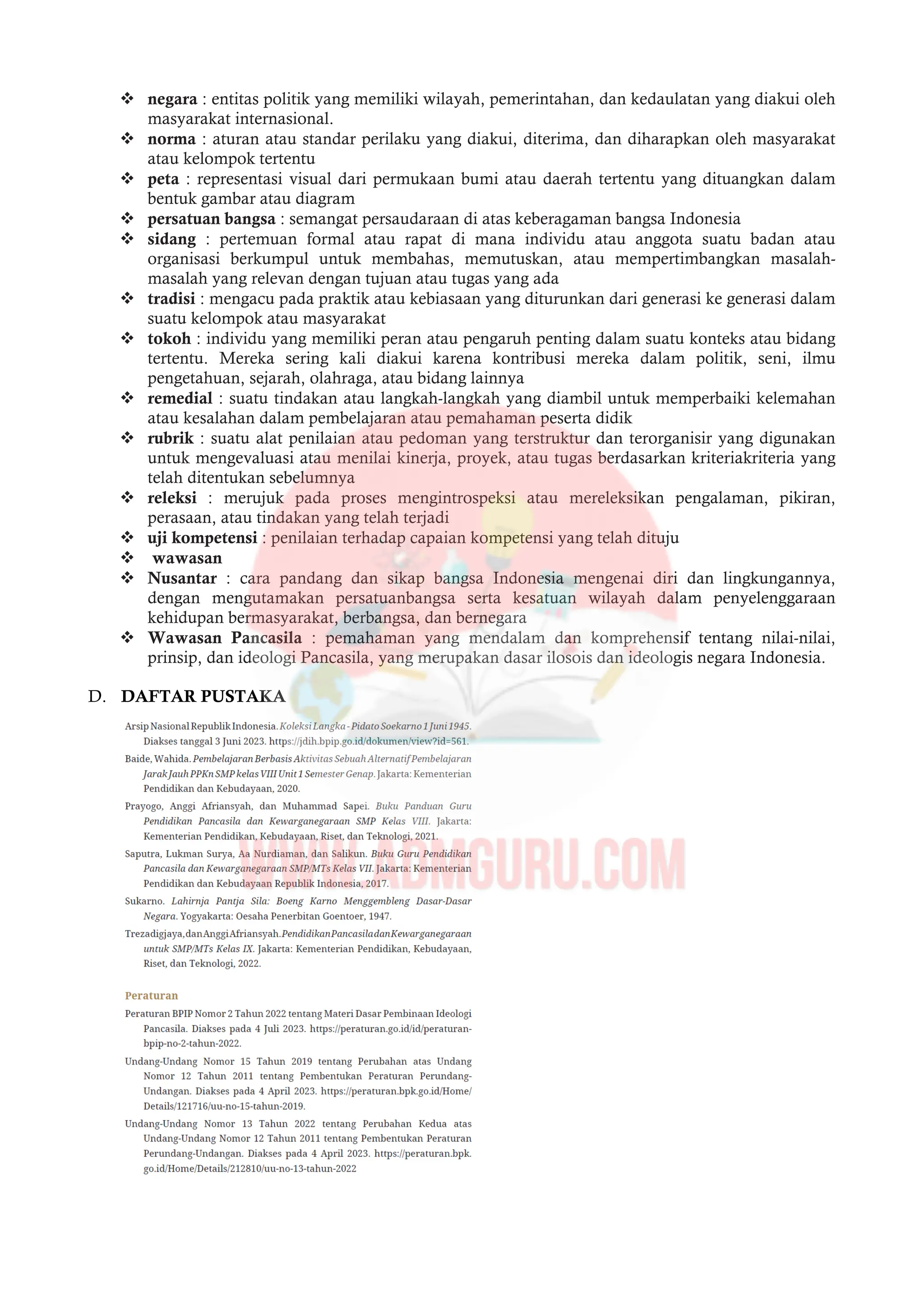 Modul Ajar PKN Kelas 8 Revisi 2024 Kurikulum Merdeka | PDF