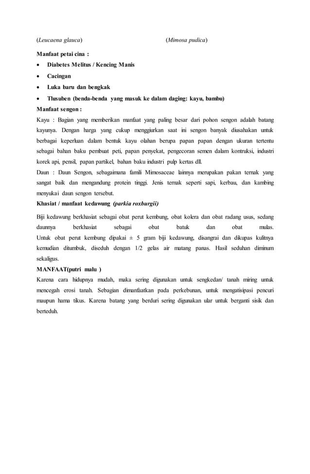 Contoh pohon famili verbenaceae | DOCX