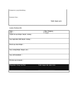 Contoh portofolio ipa | DOCX