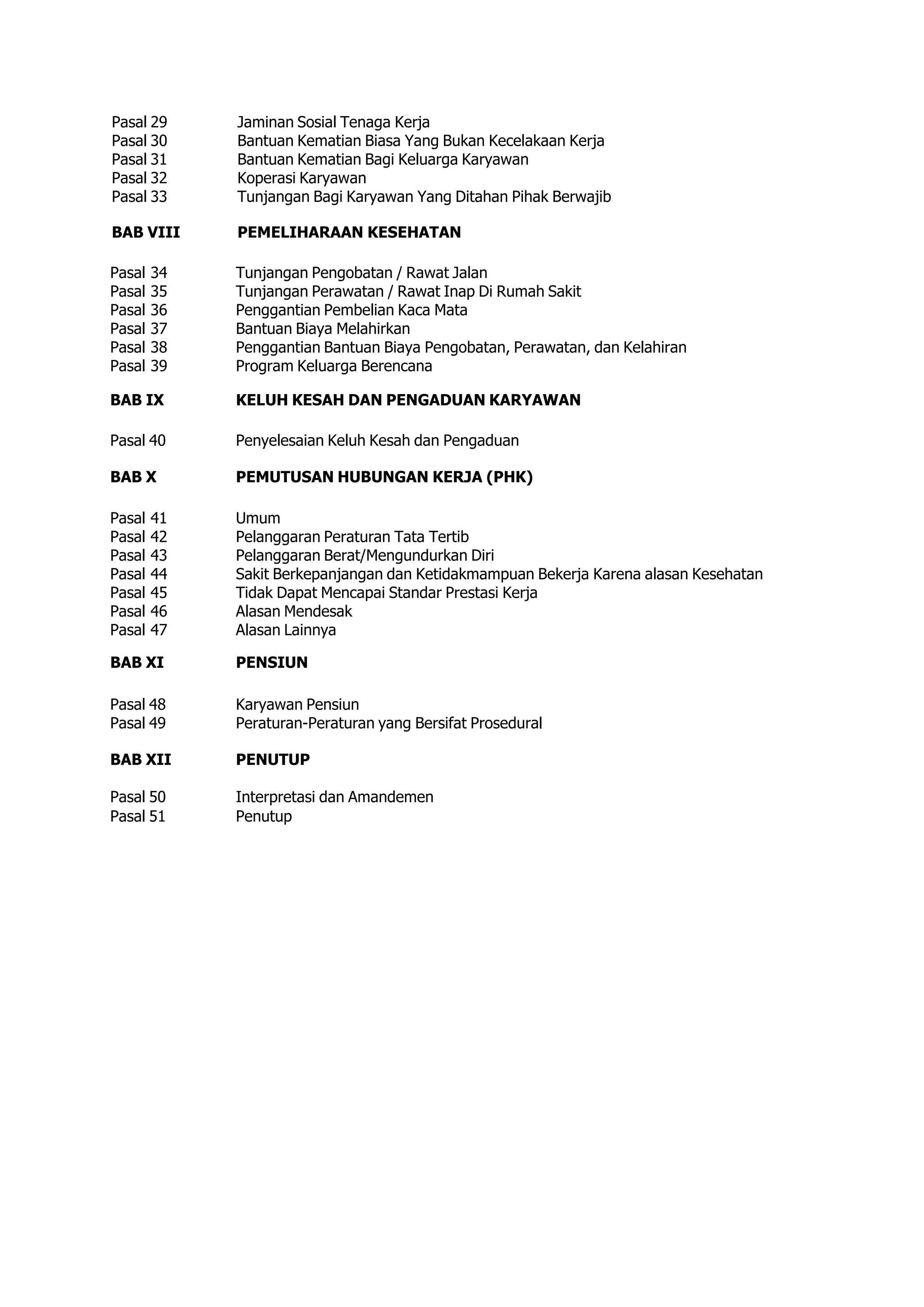 Contoh/Template Peraturan Perusahaan 2015 | PDF