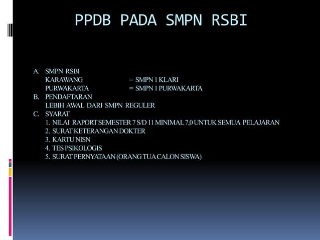 Contoh ppdb pada smpn reguler | PPTX