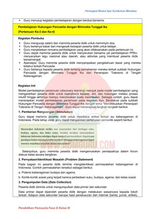 Modul Ajar PKN Kelas 9 Kurikulum Merdeka | PDF