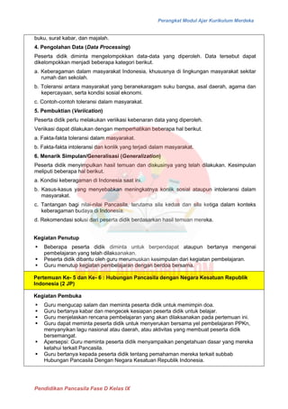 Modul Ajar PKN Kelas 9 Kurikulum Merdeka | PDF
