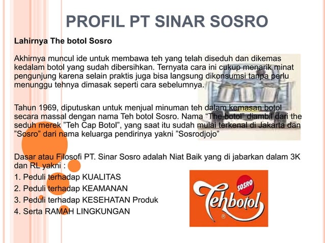 Sistem Informasi Akuntansi Perusahaan Sosro | PPT