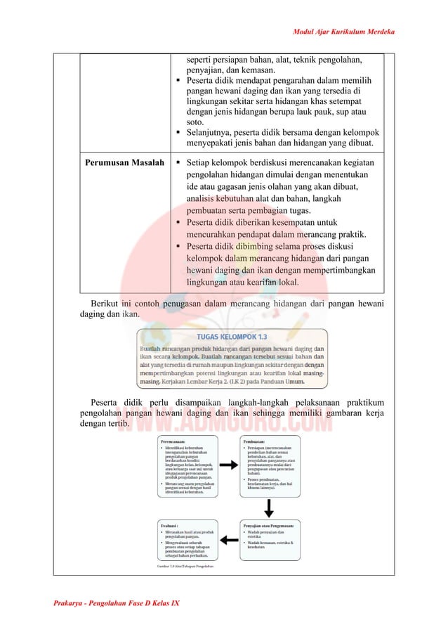 Modul Ajar Prakarya Pengolahan Kelas 9 Kurikulum Merdeka | PDF