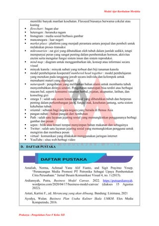 Modul Ajar Prakarya Pengolahan Kelas 12 Kurikulum Merdeka | PDF