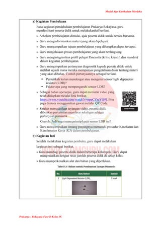 Modul Ajar Prakarya Rekayasa Kelas 9 Kurikulum Merdeka | PDF