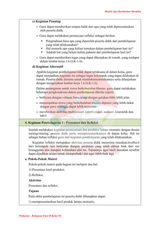 Modul Ajar Prakarya Rekayasa Kelas 9 Kurikulum Merdeka | PDF