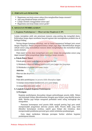 Modul Ajar Prakarya Rekayasa Kelas 9 Kurikulum Merdeka | PDF