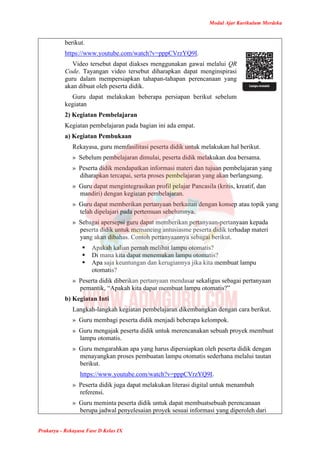 Modul Ajar Prakarya Rekayasa Kelas 9 Kurikulum Merdeka | PDF