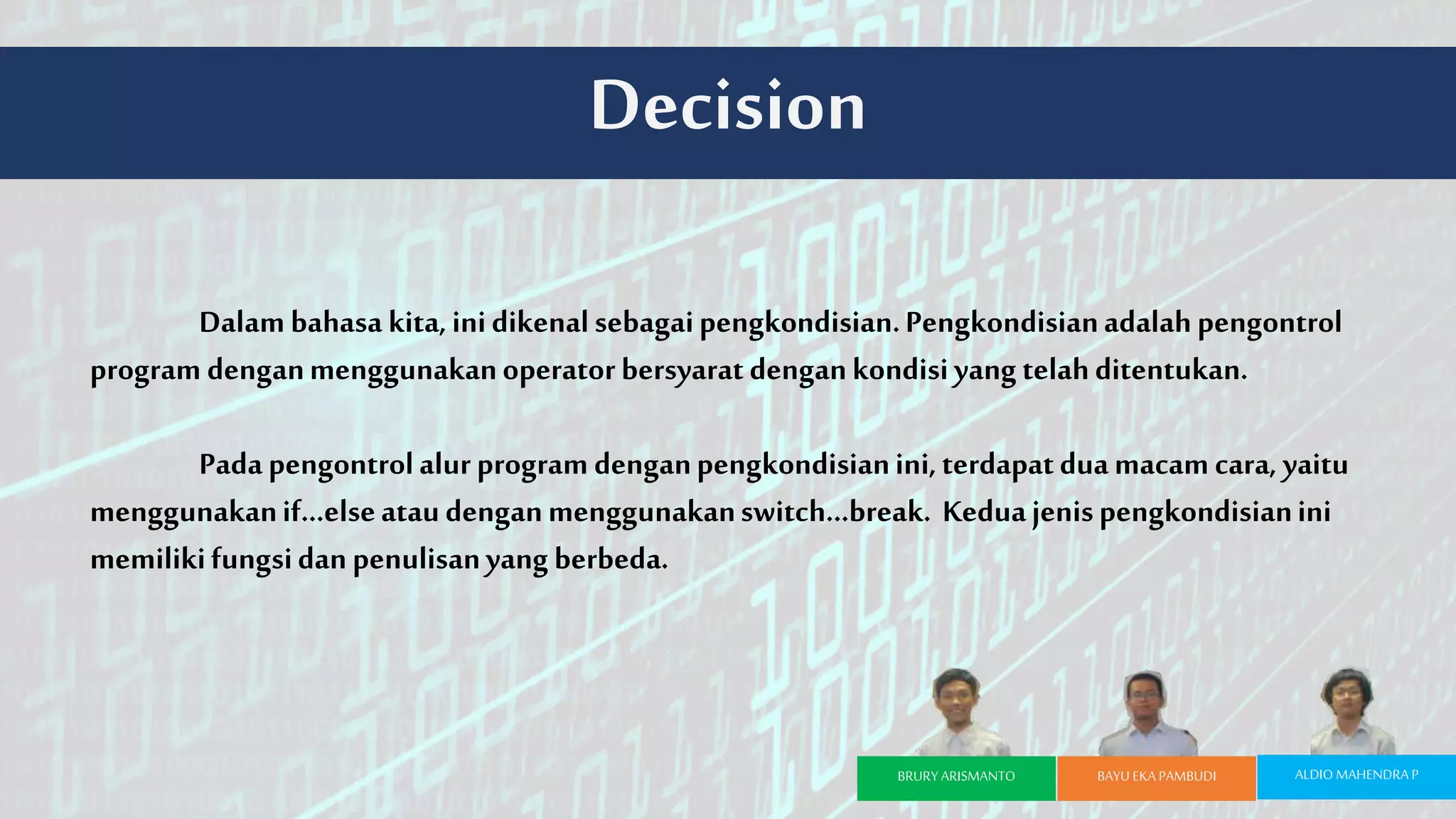 FLOW CONTROL (DECISION AND ITERATION) | PPT