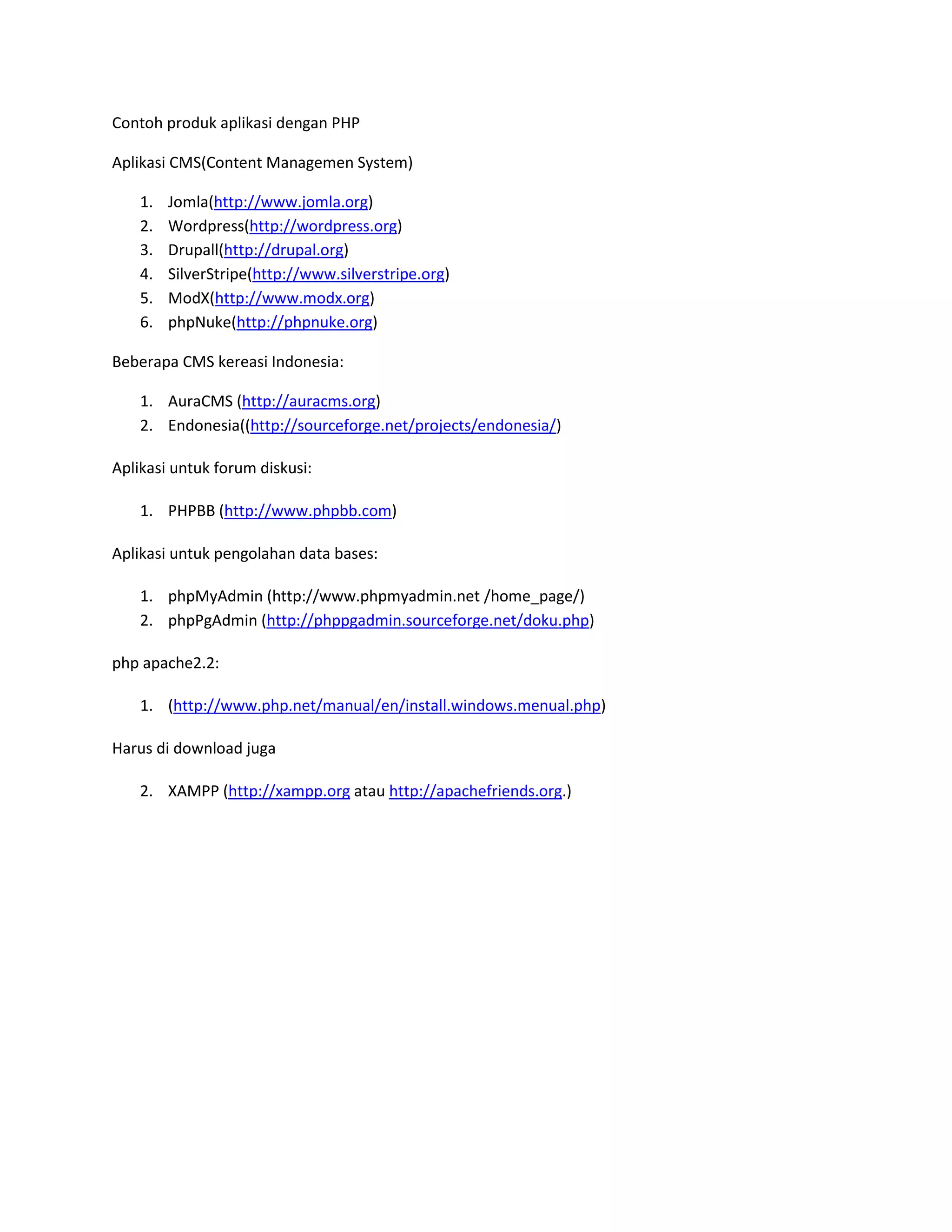 Contoh produk aplikasi dengan php | PDF