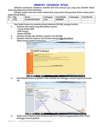 MEMBUAT DATABASE MYSQL | PDF