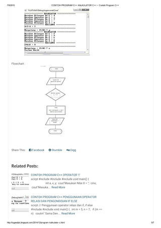 Contoh program c++ kalkulator | PDF