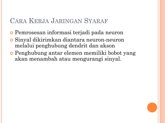 Contoh Program Jaringan Syaraf Tiruan Sederhana | PDF