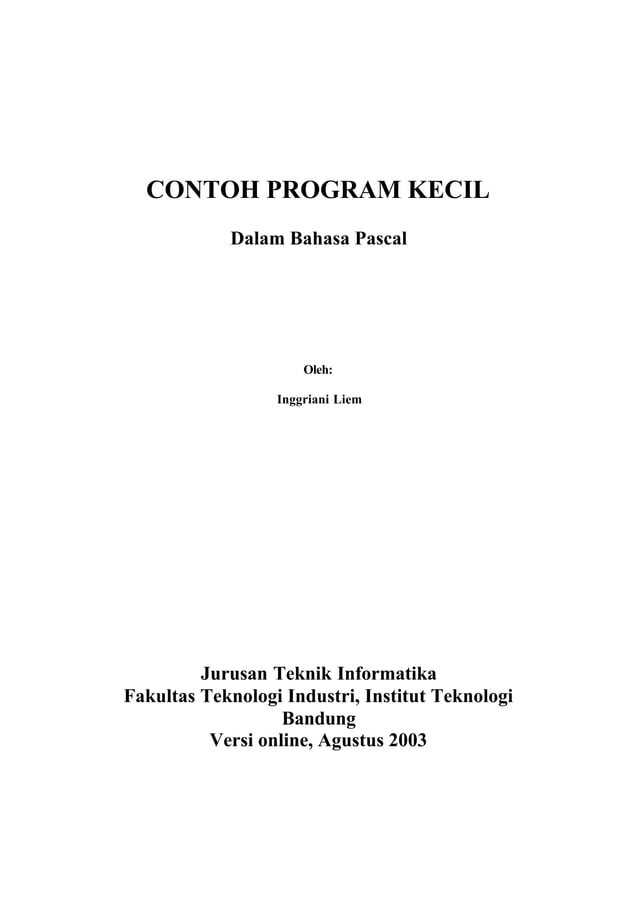 Contoh program pascal | PDF