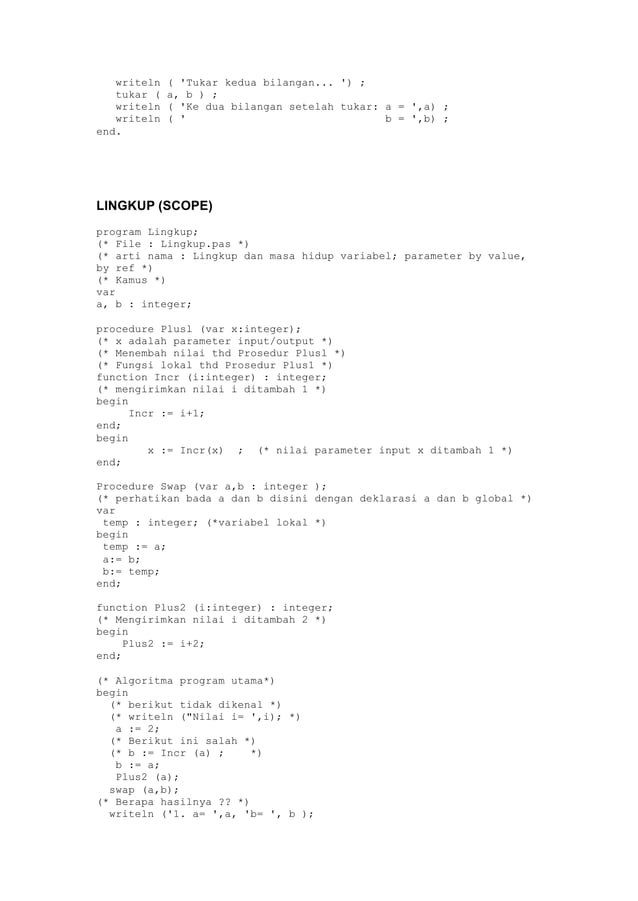 Contoh program pascal | PDF