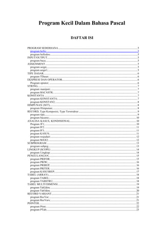 Contoh program pascal | PDF