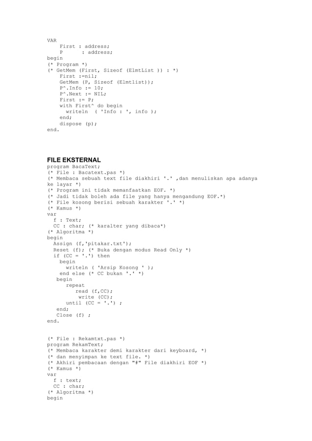 Contoh program pascal | PDF