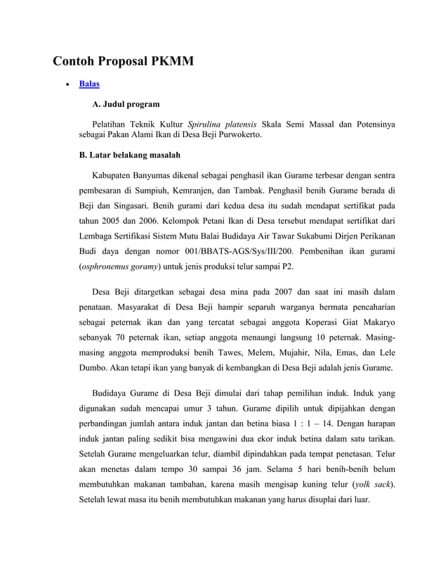 Contoh proposal | PDF