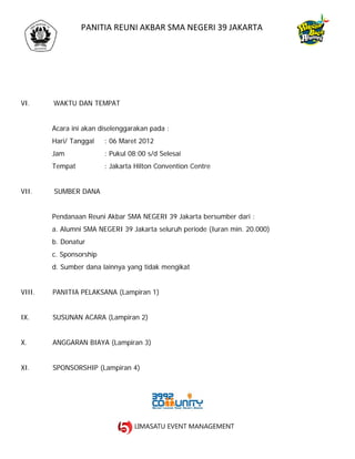proposal reuni akbarr | PDF