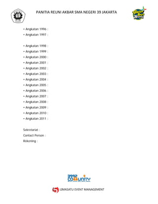 proposal reuni akbarr | PDF