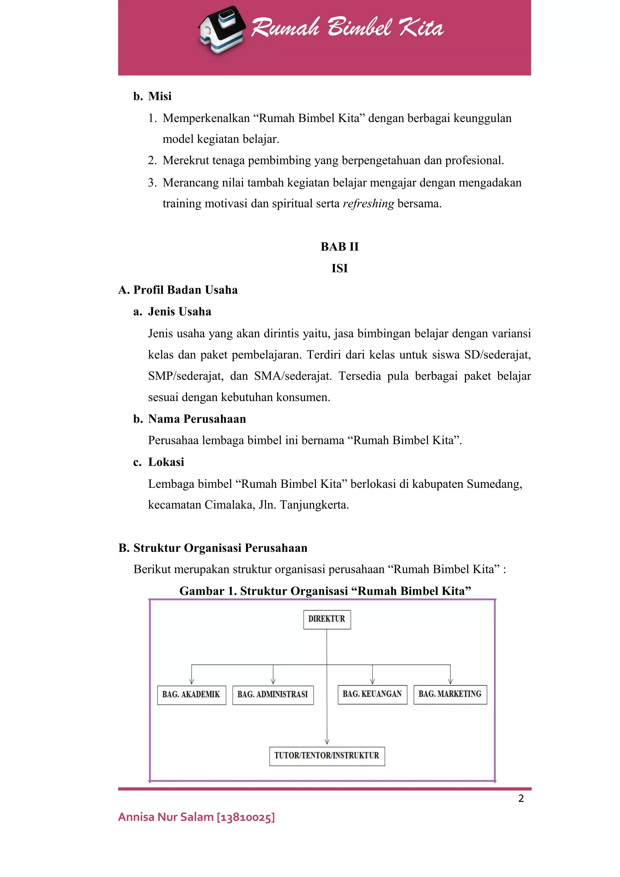 Contoh proposal bisnis_jasa_bimbel | DOC