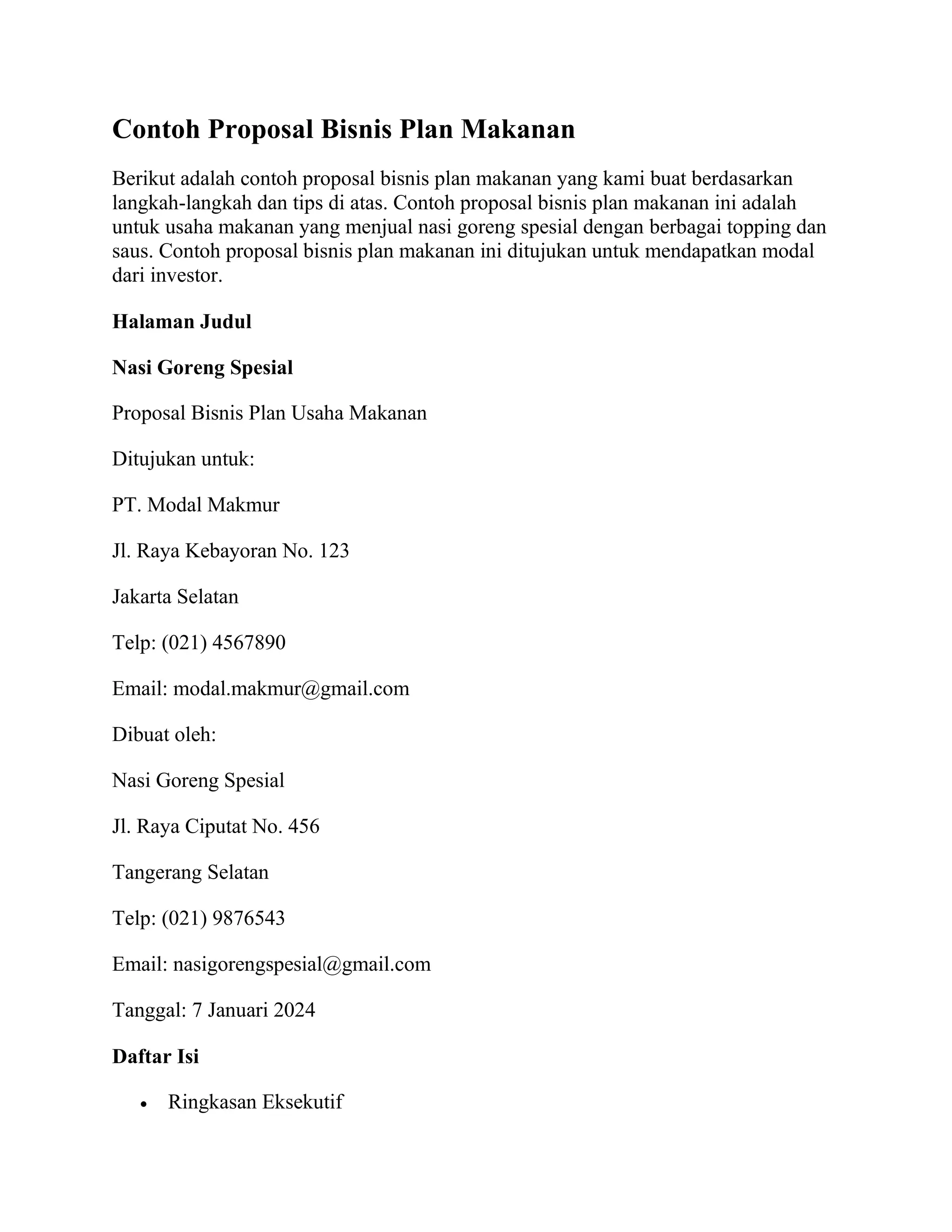 Contoh Proposal Bisnis Plan Makanan.docx