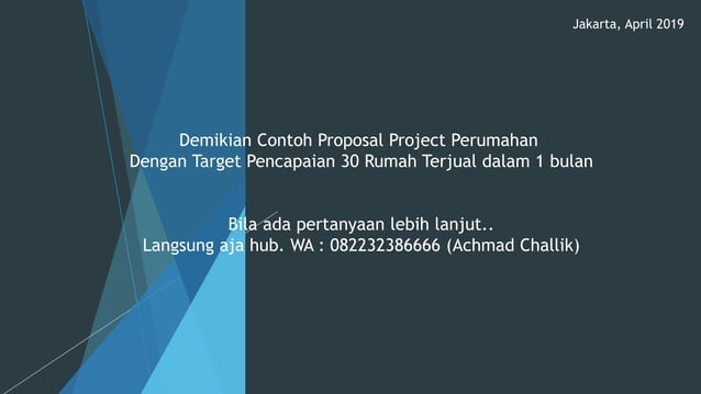 Contoh Proposal Digital Marketing Property (DMP) Project | PPTX