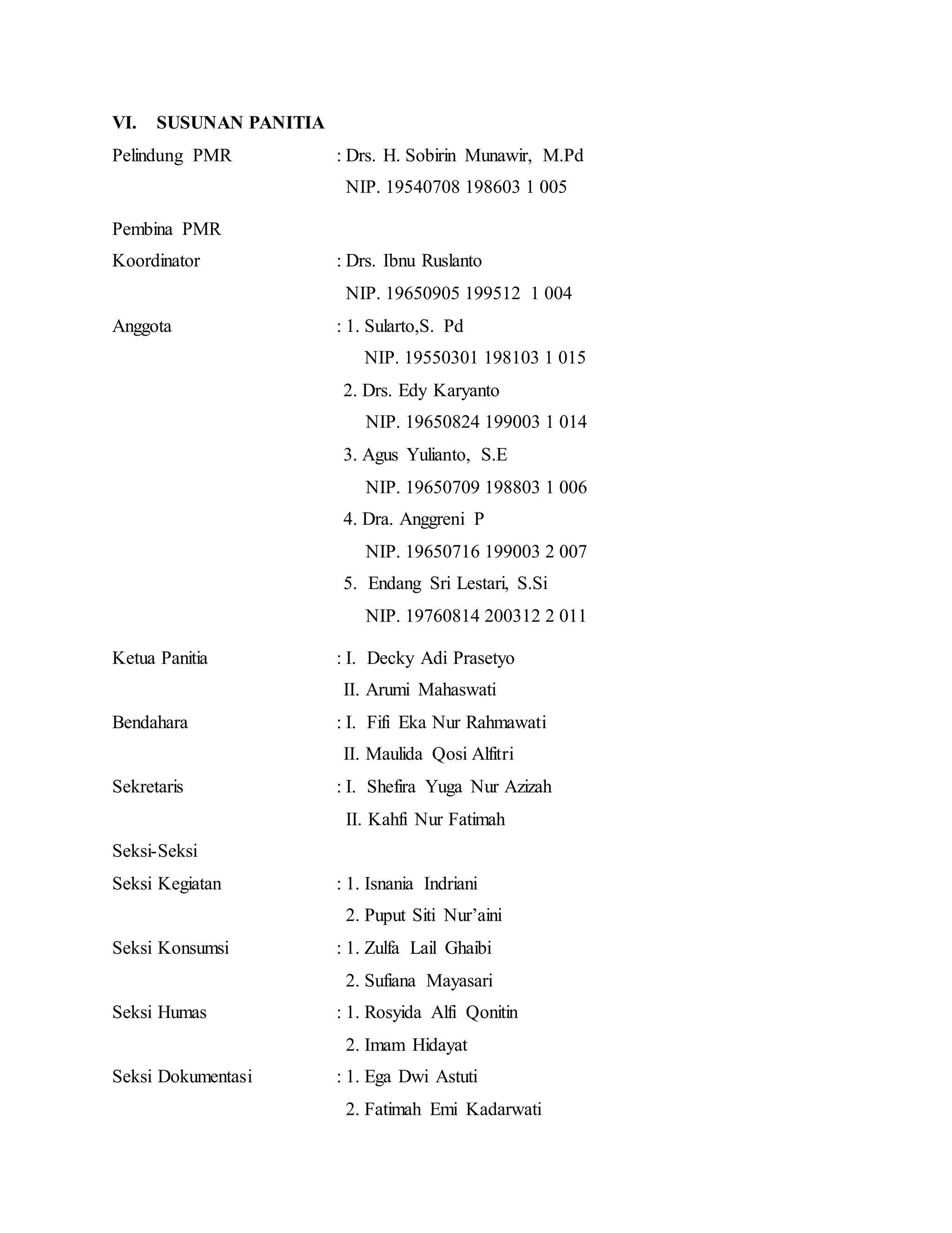 Contoh proposal kegiatan pmr | DOCX