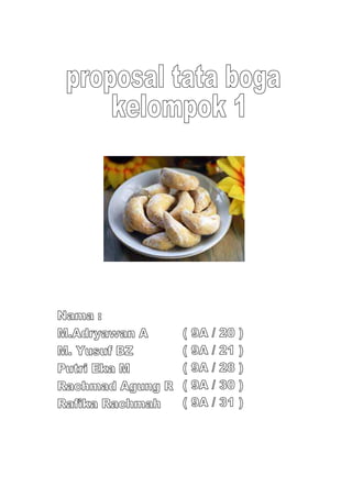 Contoh proposal kegiatan tata boga | PDF