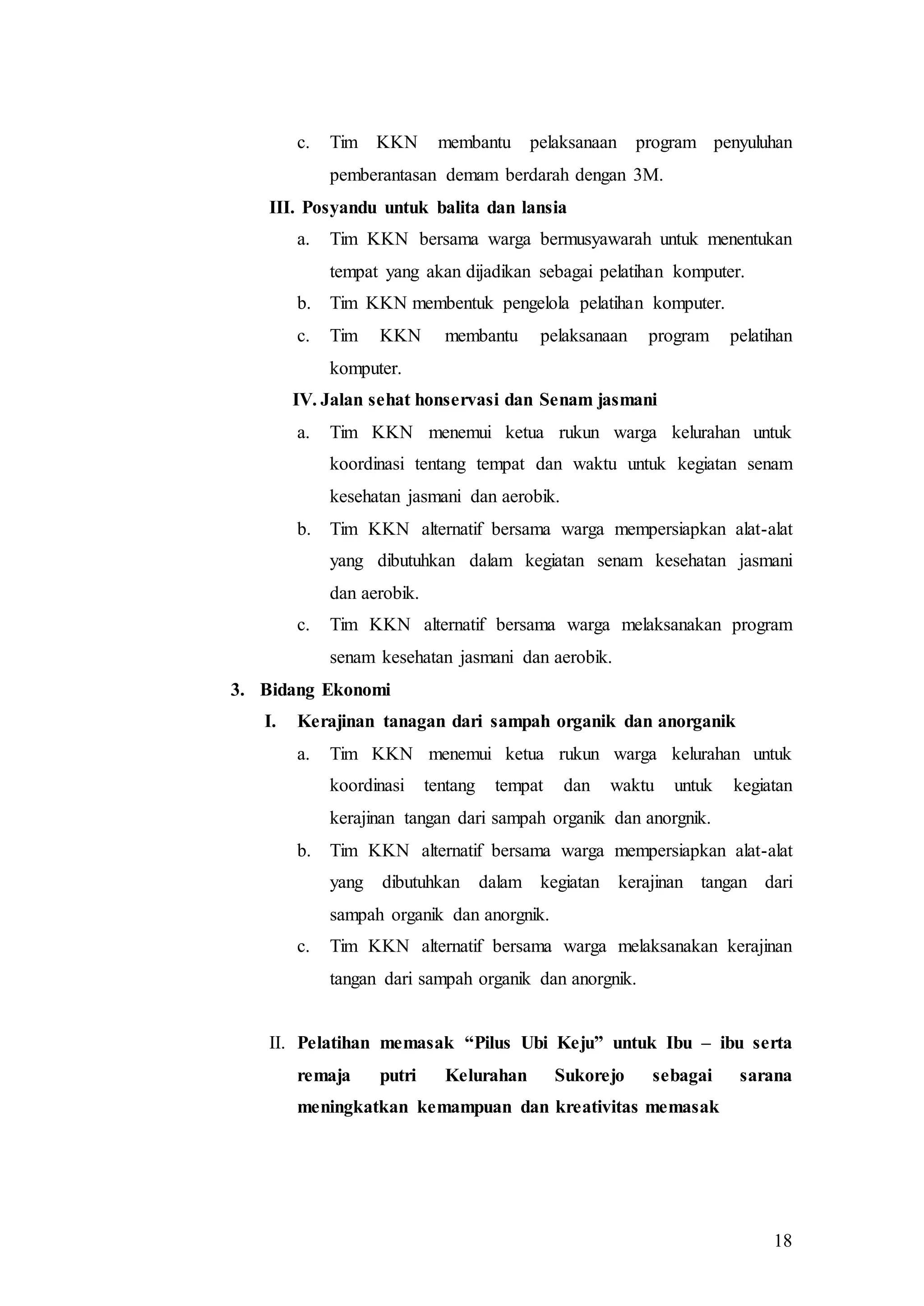 Contoh proposal kkn | DOCX