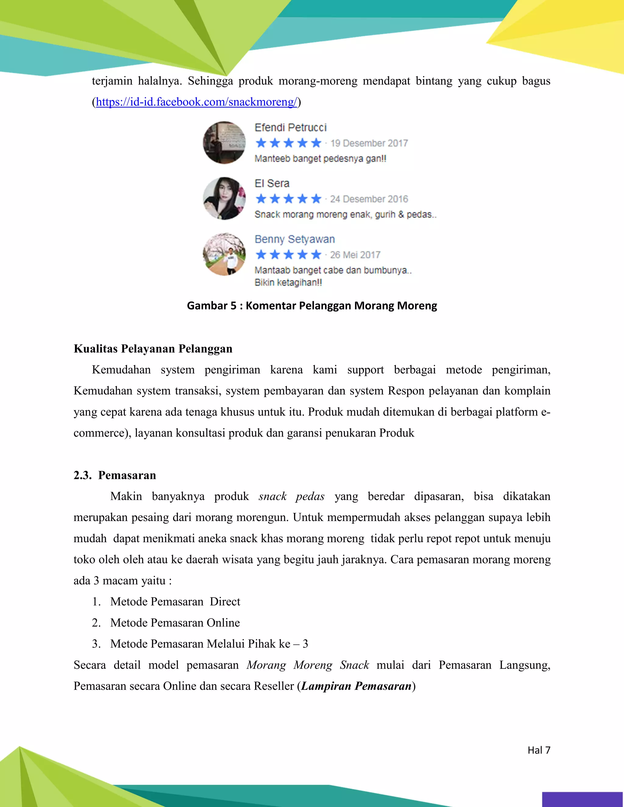 Contoh proposal kompetisi bisnis mahasiswa indonesia (kbmi) keripik pedas morang moreng snack | PDF